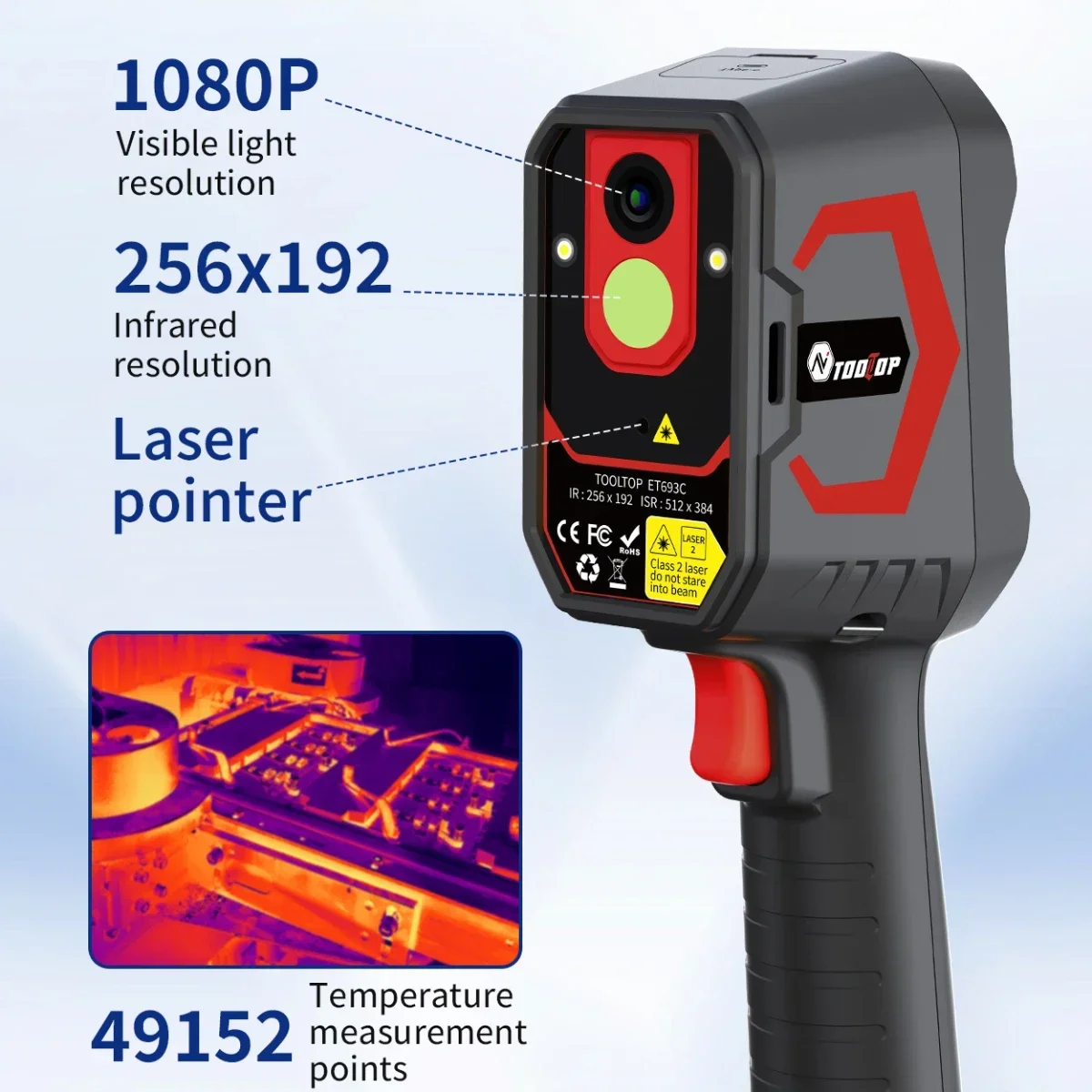 TOOLTOP ET693C Super IR 512x384 Thermal Camera Infrared & Visible ...