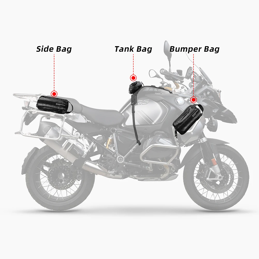 Rhinowalk Motor Tank Bag 2.4L Motorcycle Front Tube Bag Motocross Tail ...