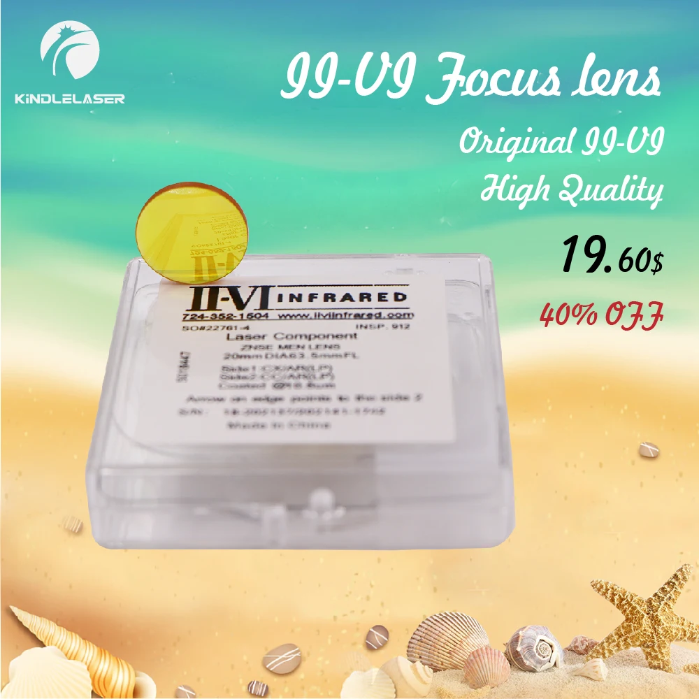 II VI INFRARED CO2 Laser Focus Lens Dia.19.05mm 20mm FL 38.1/50.8/63.5 ...