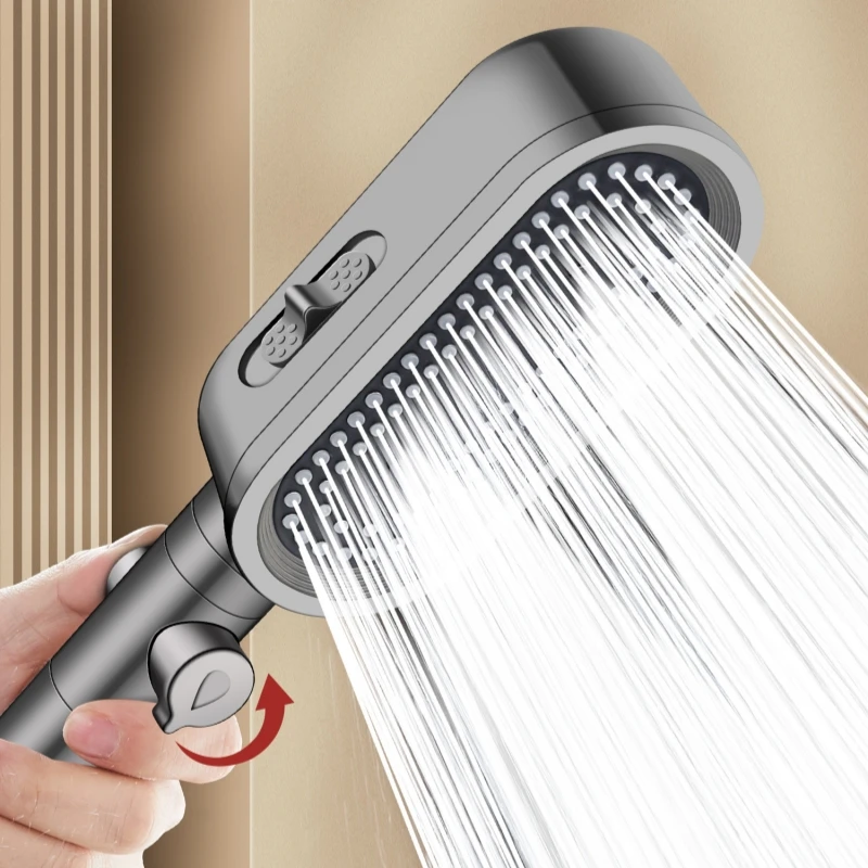 3-Mode-Shower-Head-with-Stop-Button-Flow-Adjustable-High-Pressure-Water ...