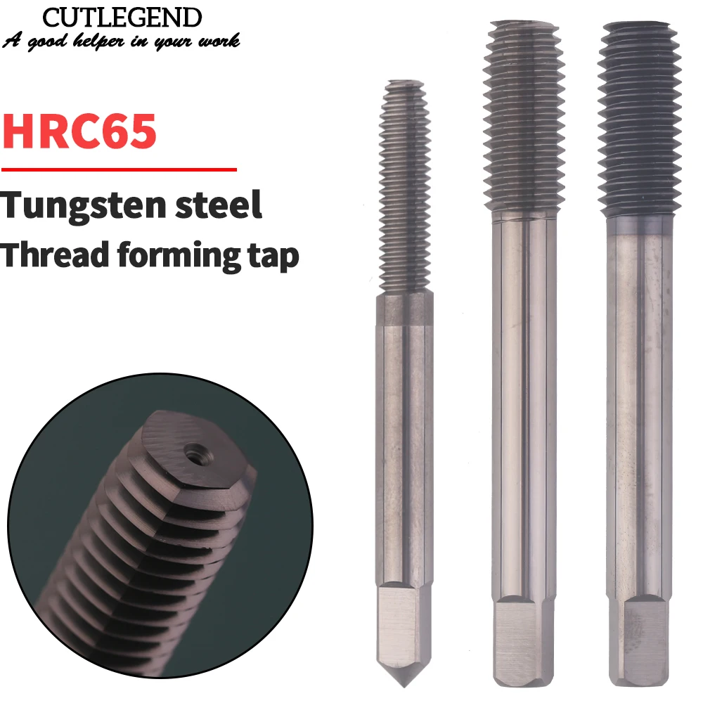 Solid Carbide Extrusion Tap HRC65 Tungsten Steel Thread Forming Tap ...