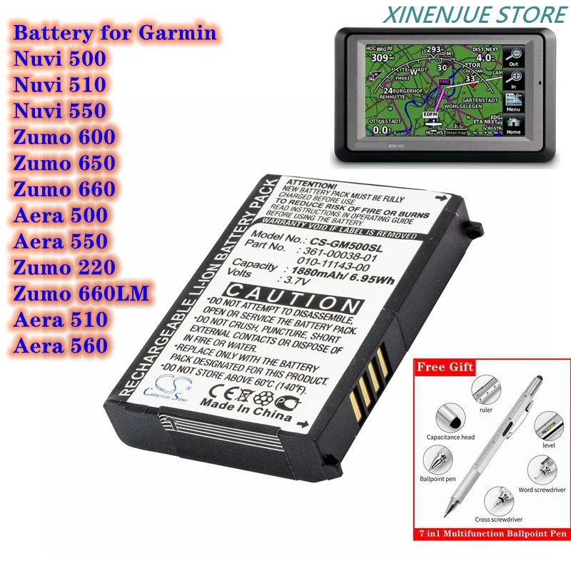 GPS-Navigator-Battery-361-00038-01-010-11143-00-for-Garmin-Aera-500-510 ...