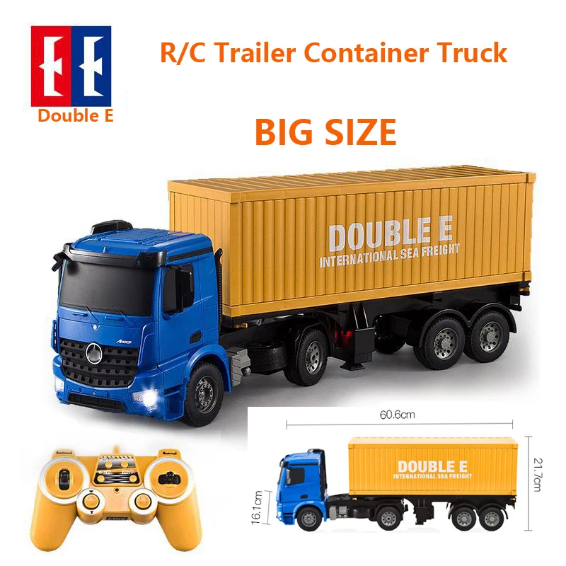 Double-E-Big-Scale-Remote-Controlled-Trailer-Container-Truck-Electric ...