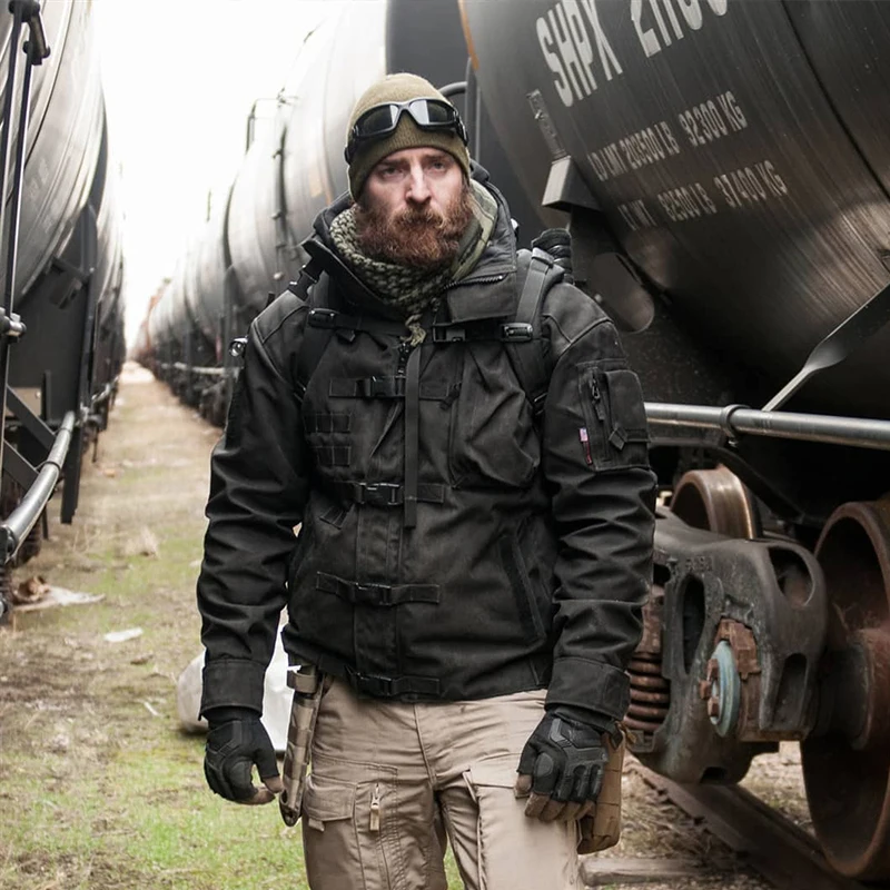 High Quality Tactical Jacket Men Plus Size Multi-pocket Waterproof Wear ...