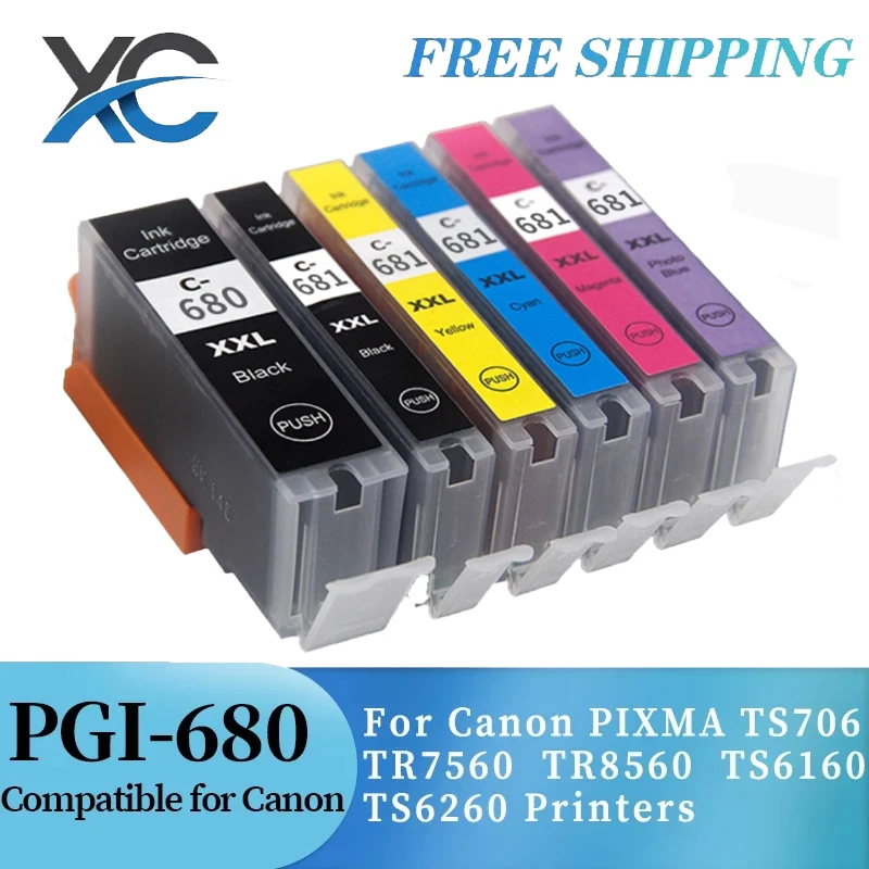 PGI 680XXL CLI 681XXL ink Cartridge Compatible For Canon PIXMA TS706 ...