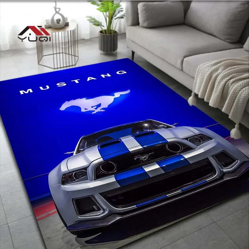 Mustang-Car-Pattern-Area-Rug-Gift-3D-Printed-Room-Mat-Floor-Anti-slip ...