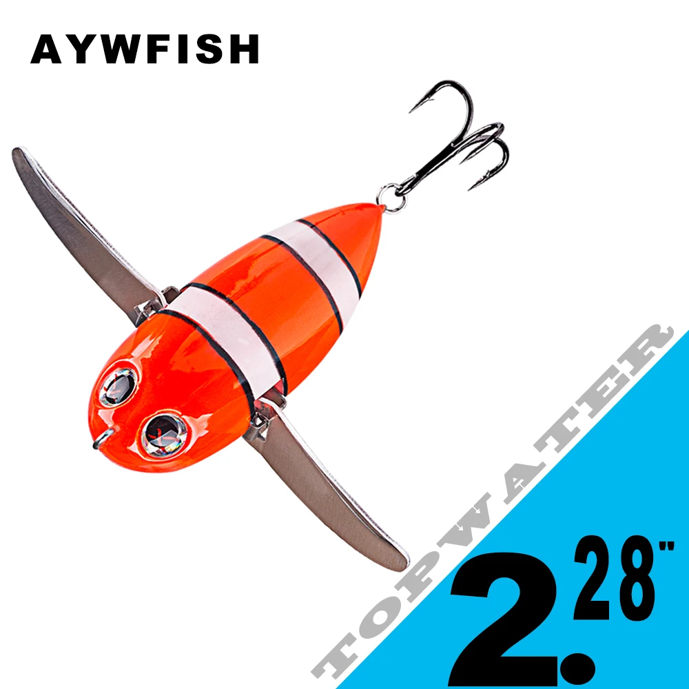 AYWFISH-5-8CM-12-5G-Topwater-Artificial-Hard-Bait-Wobbler-Popper-Tackle ...