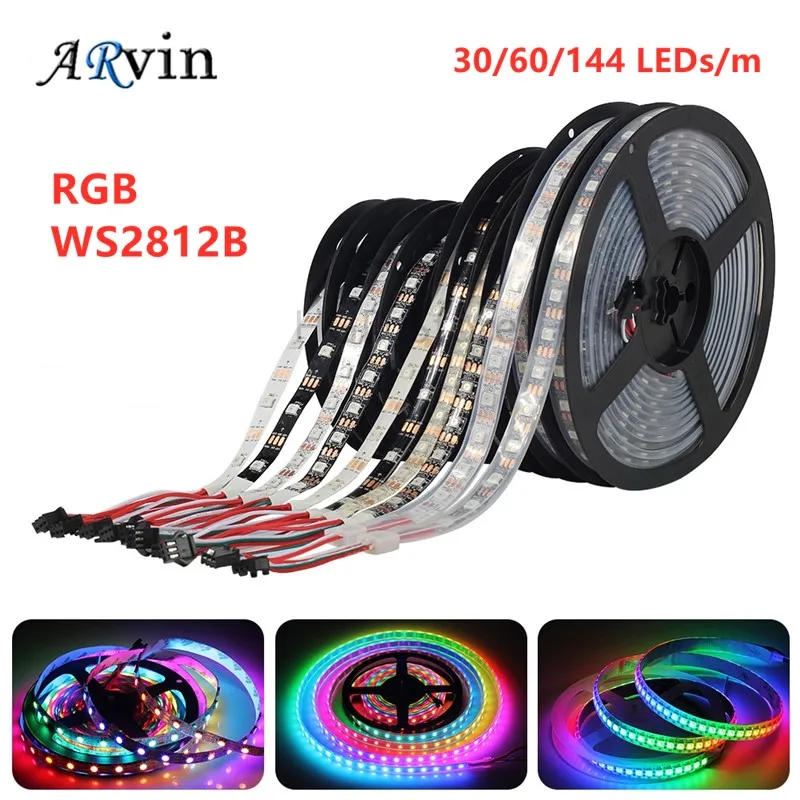 DC5V WS2812B Individually Addressable 5050 RGB Led Strip WS2812 Smart ...