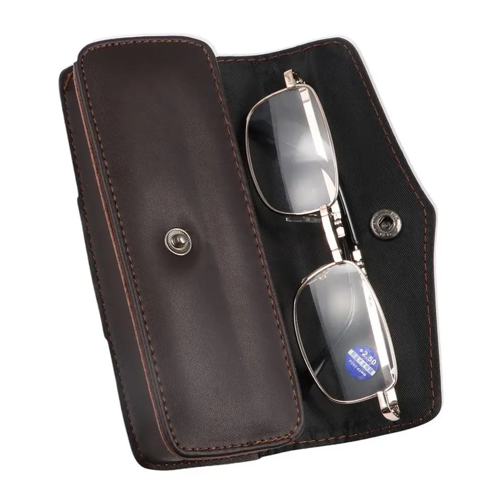 Storage Box Reading Glasses Case PU Leather Hung On the Belt Waistpack ...