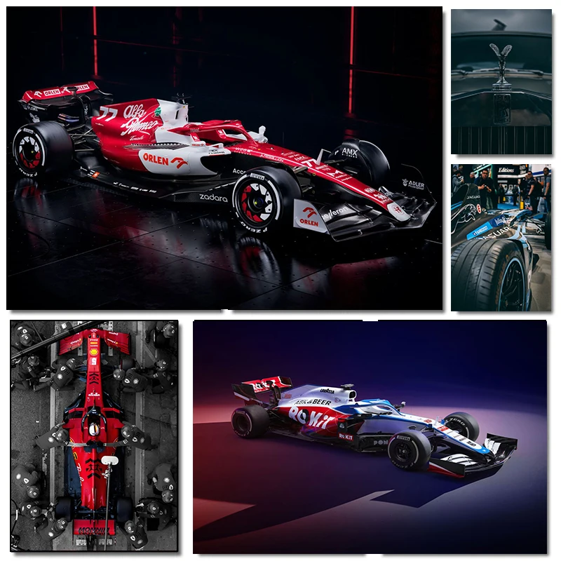 Formula-1-Circuit-Team-Racing-Poster-Aesthetic-Wall-Pop-Art-F1-Car ...