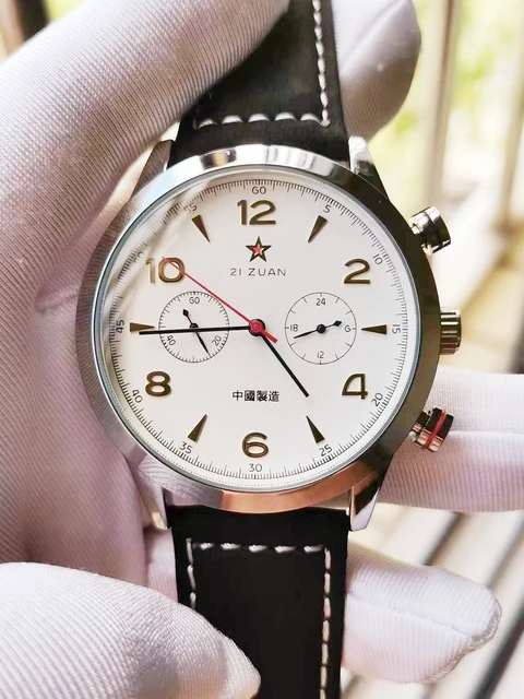 1963 Watch Pilot Panda Dial Flight Aviation Tough Guy Wristwatch Quartz ...