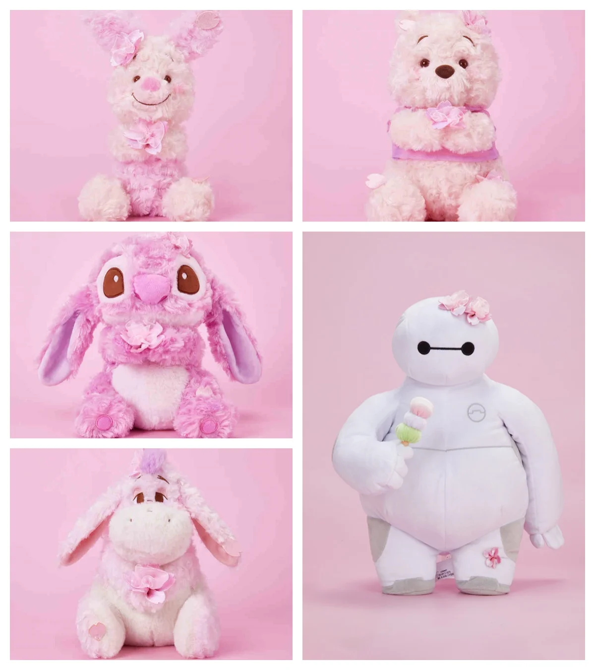 Disney Sakura Story Plush Toys: Winnie the Pooh, Stitch, Baymax ...
