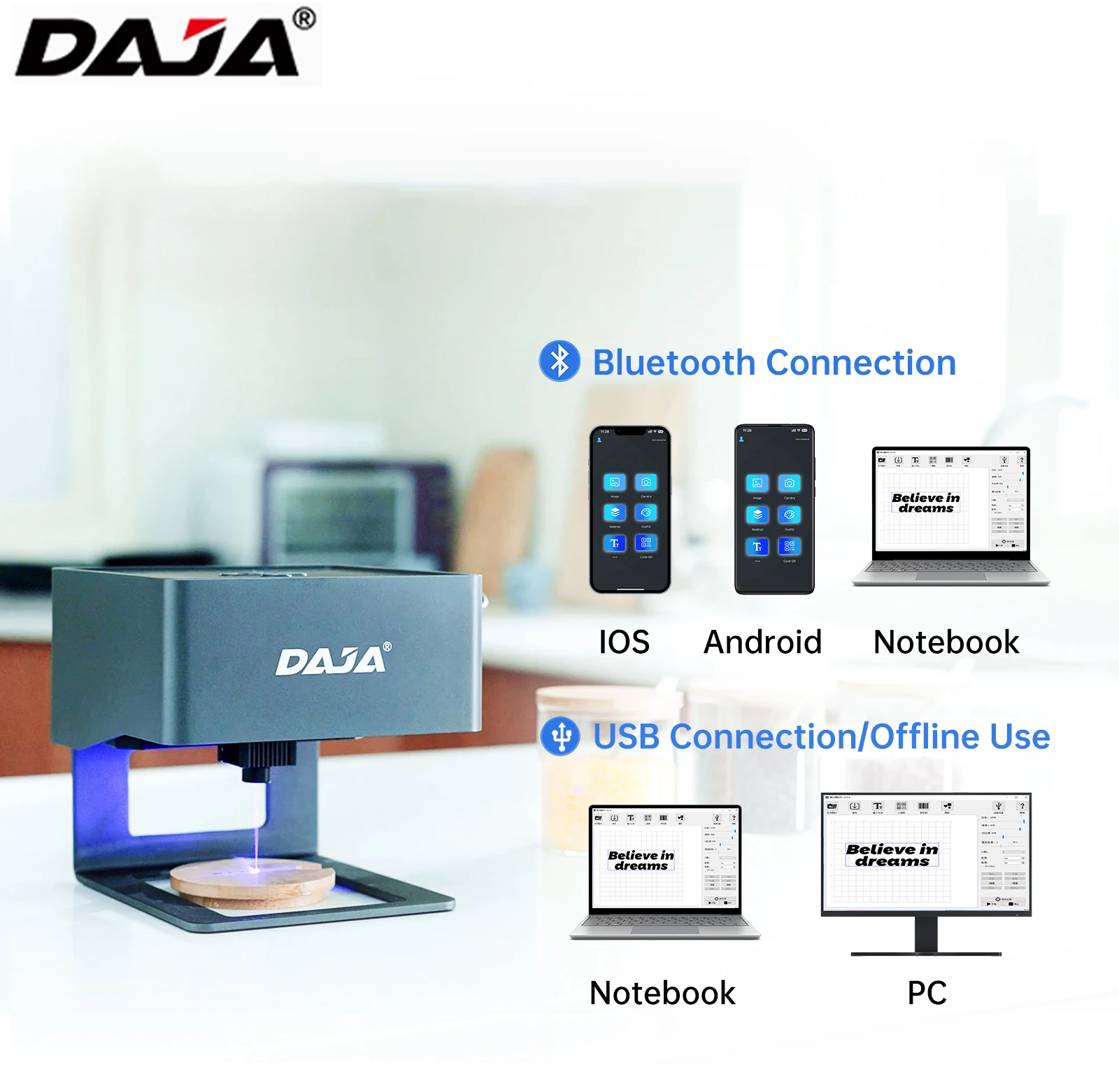 DAJA-DJ6-Mini-portable-printer-APP-Control-3W-DIODE-CNC-DIY-Laser ...