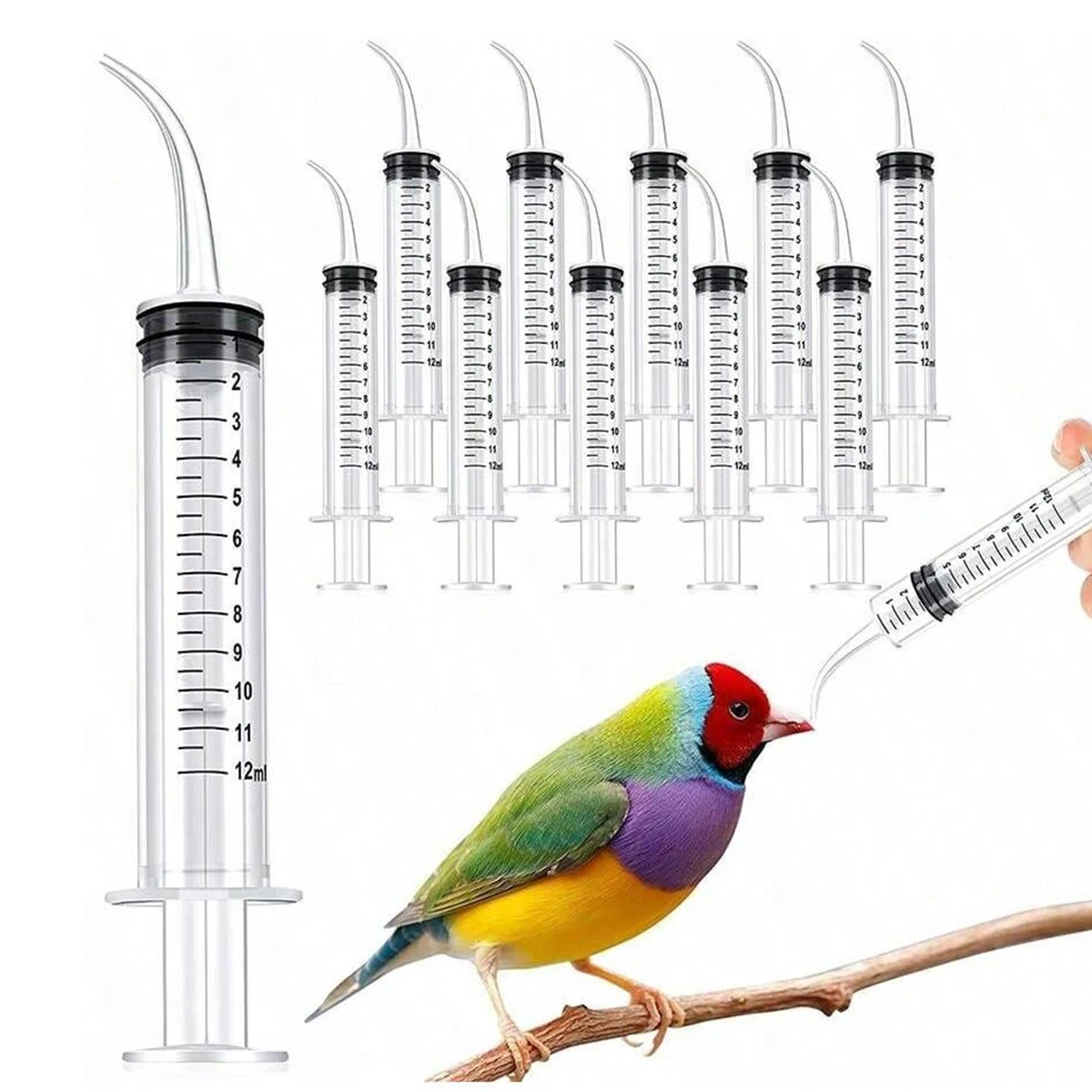 Wisdom Tooth Syringe, 12-Piece Flushing Dental Syringe with Measuring ...