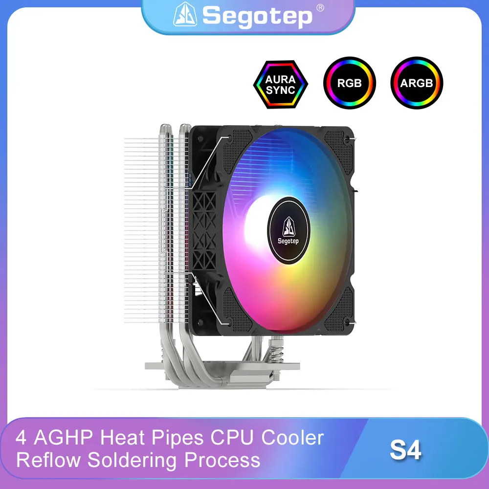 Segotep T5 CPU クーラー RGB 5 ヒートパイプ-