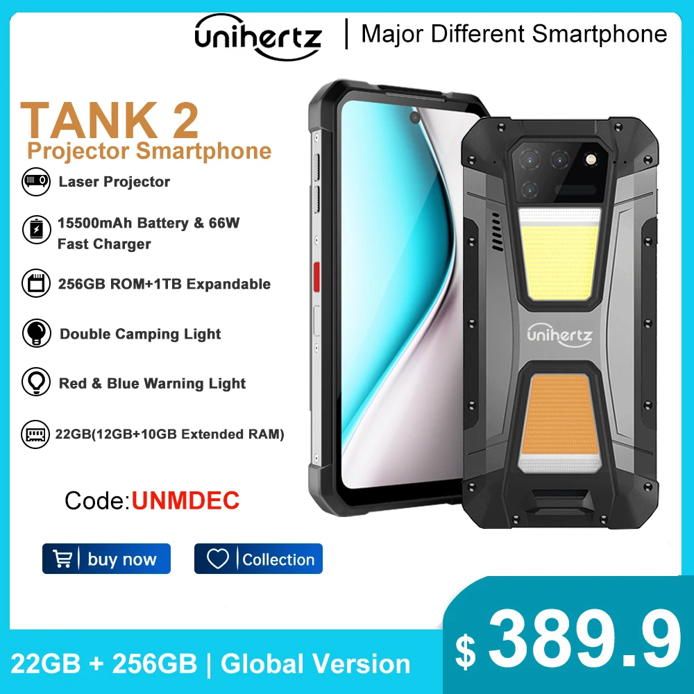 Unihertz-8849-tank-2-projector-powered-smartphone-22GB-256GB-camping ...