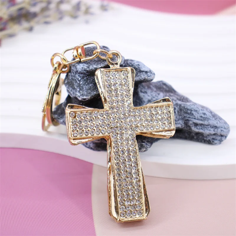 Rhinestone-Cross-Pendant-Keychain-Religion-Egyptian-Ankh-Crucifix ...