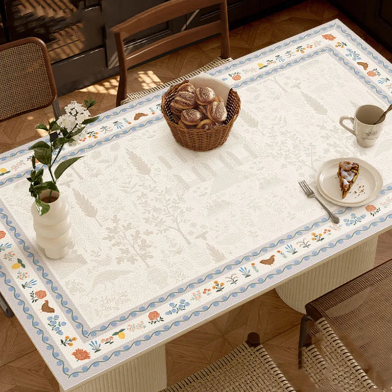 Dining-Table-Mat-Idyllic-Farmhouse-Pattern-Tablecloth-Waterproof ...