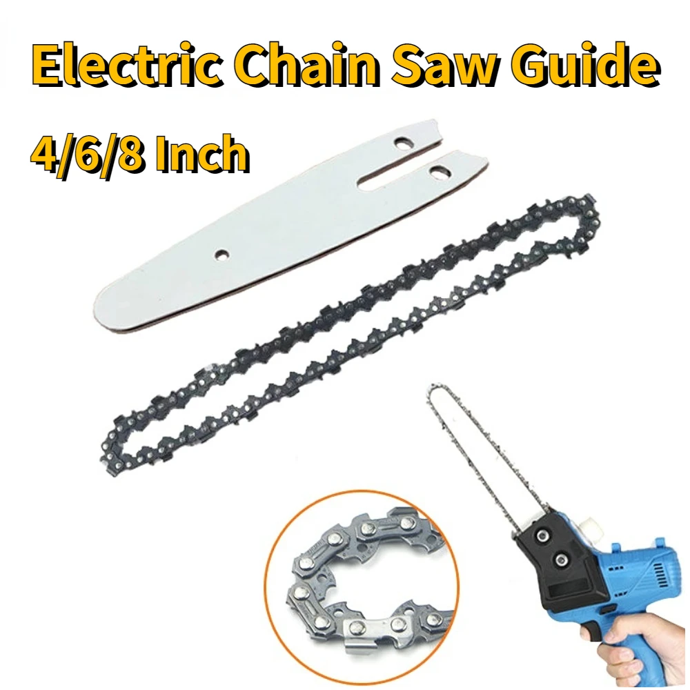 Mini Electric Chainsaw Chains Guide 4/6/8 Inch Steel Electric Chain ...