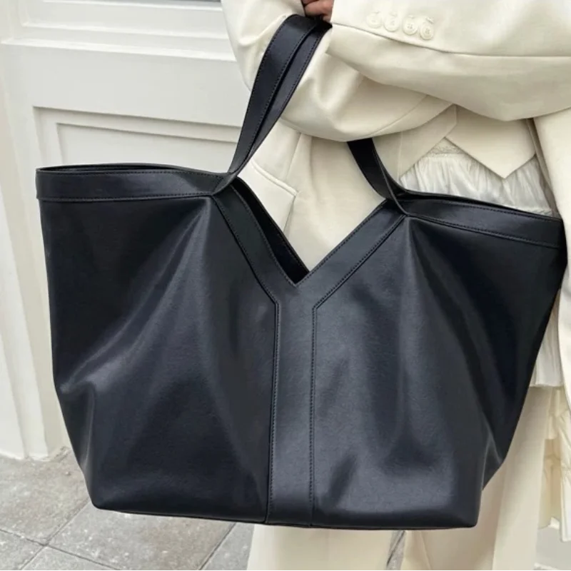 Y Brand Women Large Capacity Shoulder Bag Soft Luxury Genuine Leather ...