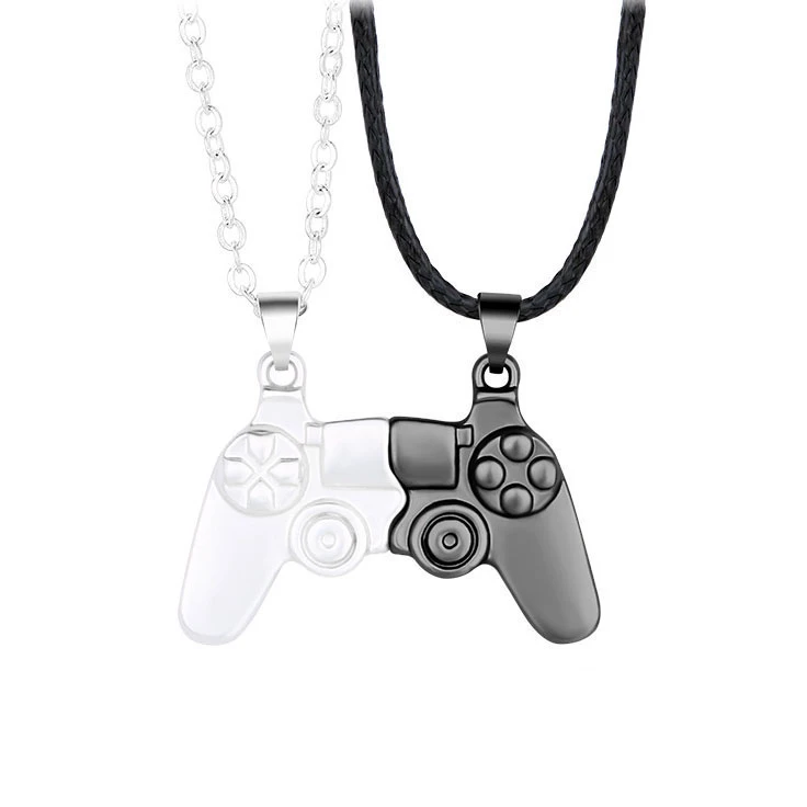 Couple Magnetic Game Controller Gamepad Necklace | Magnetic Pendants ...