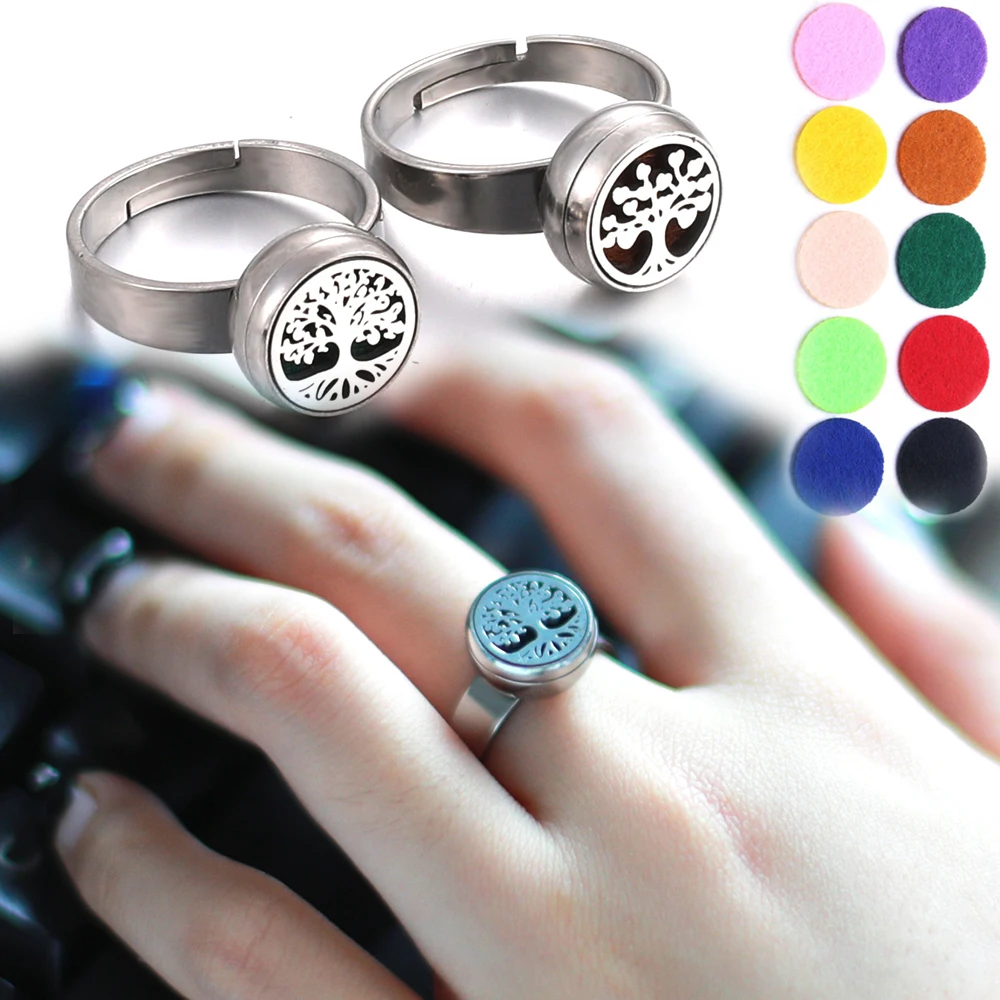Anillo-de-aromaterapia-de-acero-inoxidable-difusor-de-Perfume-abierto ...