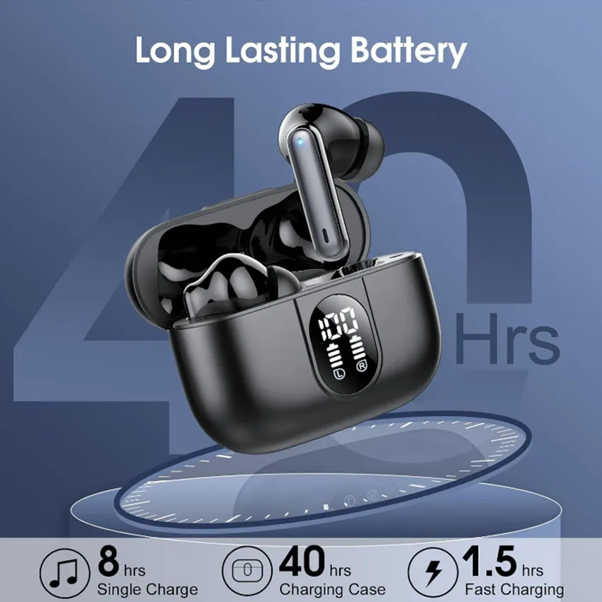 Wireless Earbuds with Bluetooth 5.3, In-Ear Headphones Featuring 4 ENC ...
