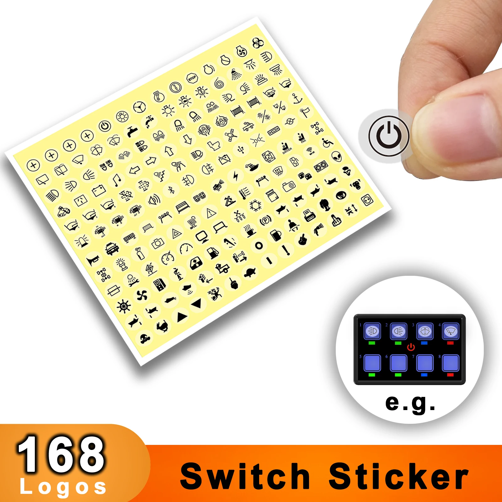 Switch-Transparent-Sticker-Label-Decal-for-Car-Marine-Boat-Truck ...
