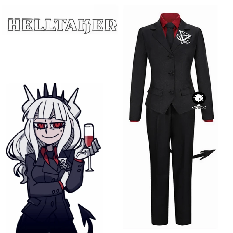 Game Helltaker the ceo of hell Lucifer Cosplay Costume Adult Women Men ...