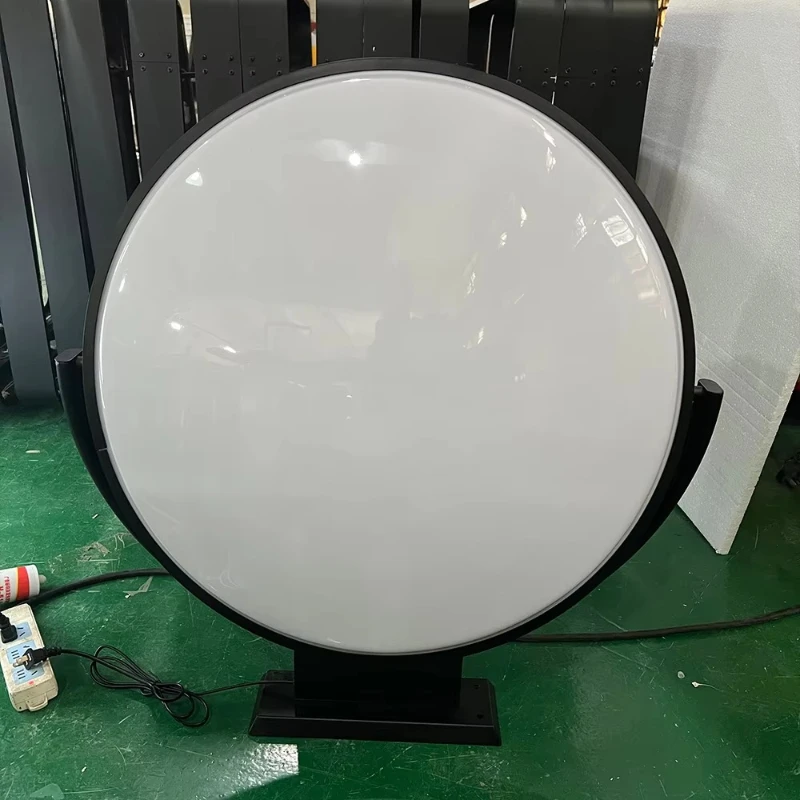 Factory direct sales custom double-sided rotating round outdoor LED ...