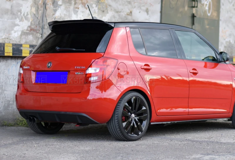 Rear Roof Lip Spoiler For Skoda Fabia Rs Mk2 Cabs Plastic Gloss Black Car Tail Wing Universal Spoiler Spoilers Wings AliExpress