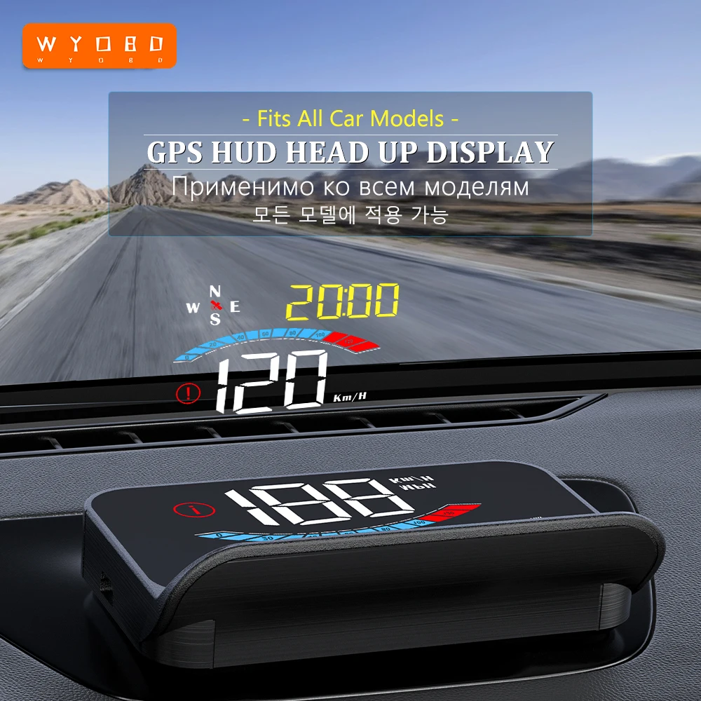 WYOBD-M16-GPS-HUD-Car-Windshield-Speedometer-Smart-Digital-Mileage-Time ...