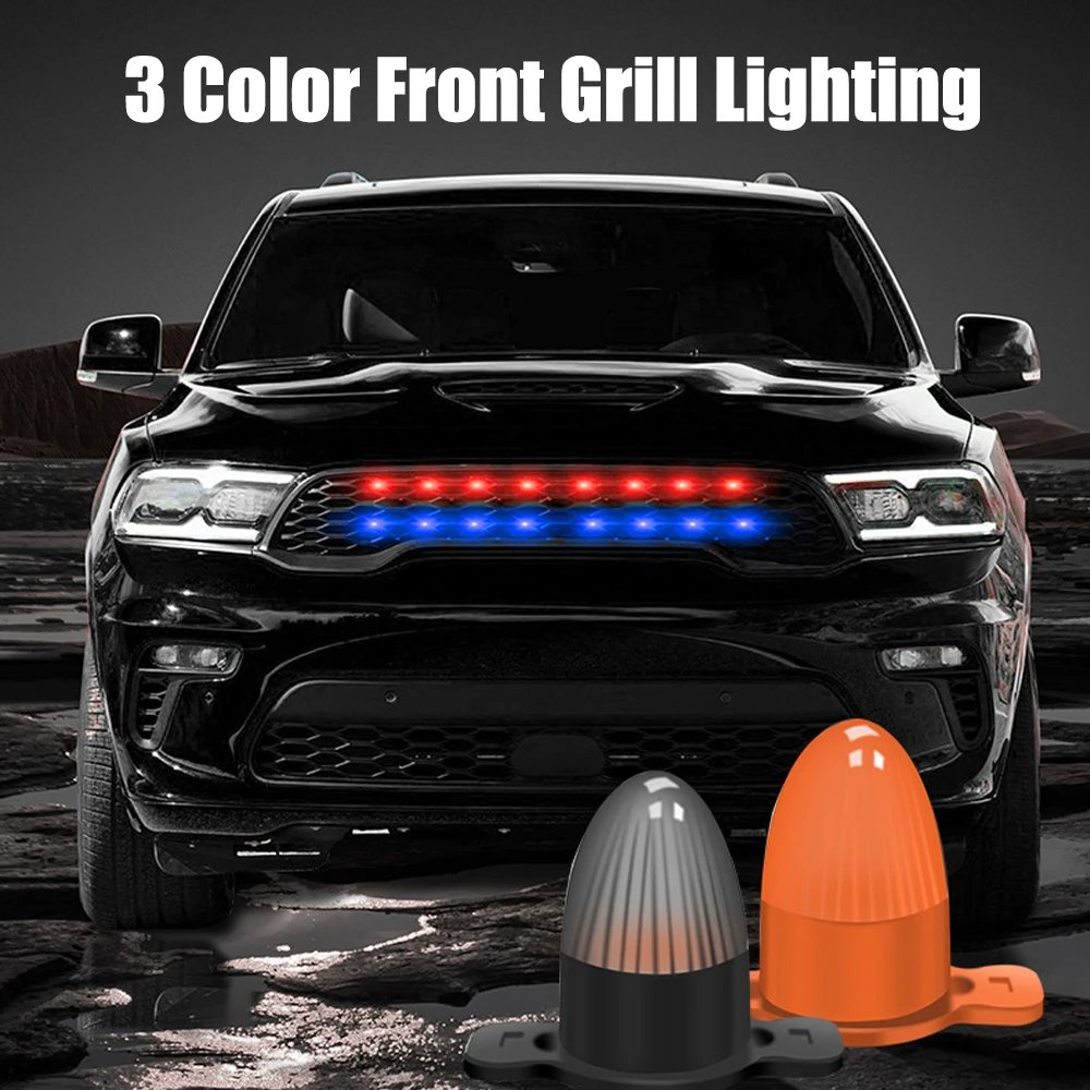 OKEEN-LED-Car-Front-Grille-Lights-Universal-RGB-Colorful-Eagle-Eye ...