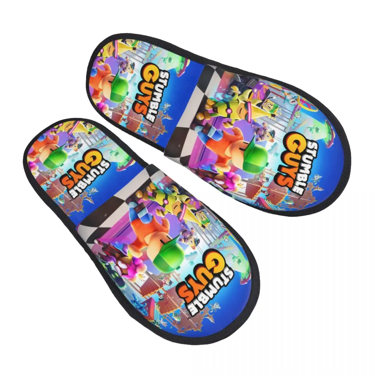 Custom-Stumbles-Guys-Cartoon-House-Slippers-Women-Cozy-Memory-Foam ...