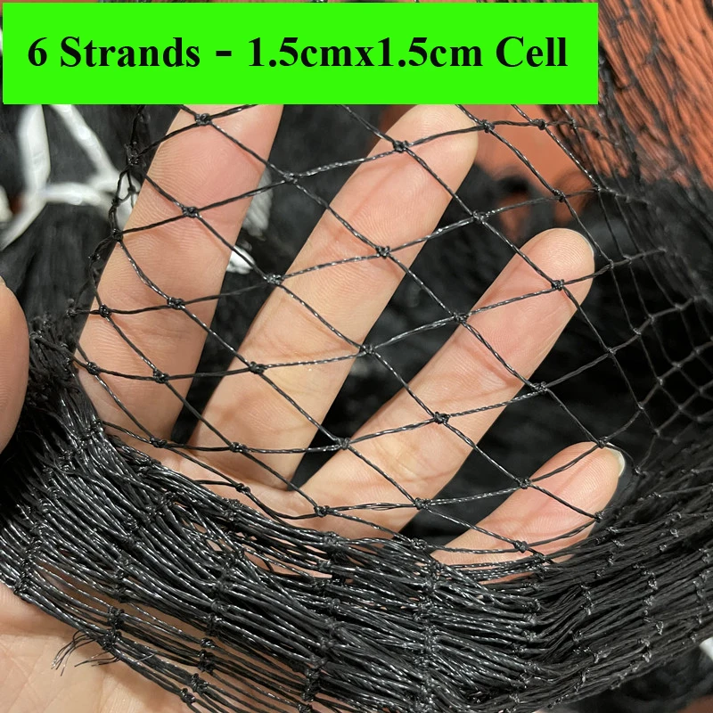 2mx5m - 6 brins-1cm cellule - Filet Anti-oiseaux Noir, Robuste, Pour Balcon, Clôture De Jardin ...