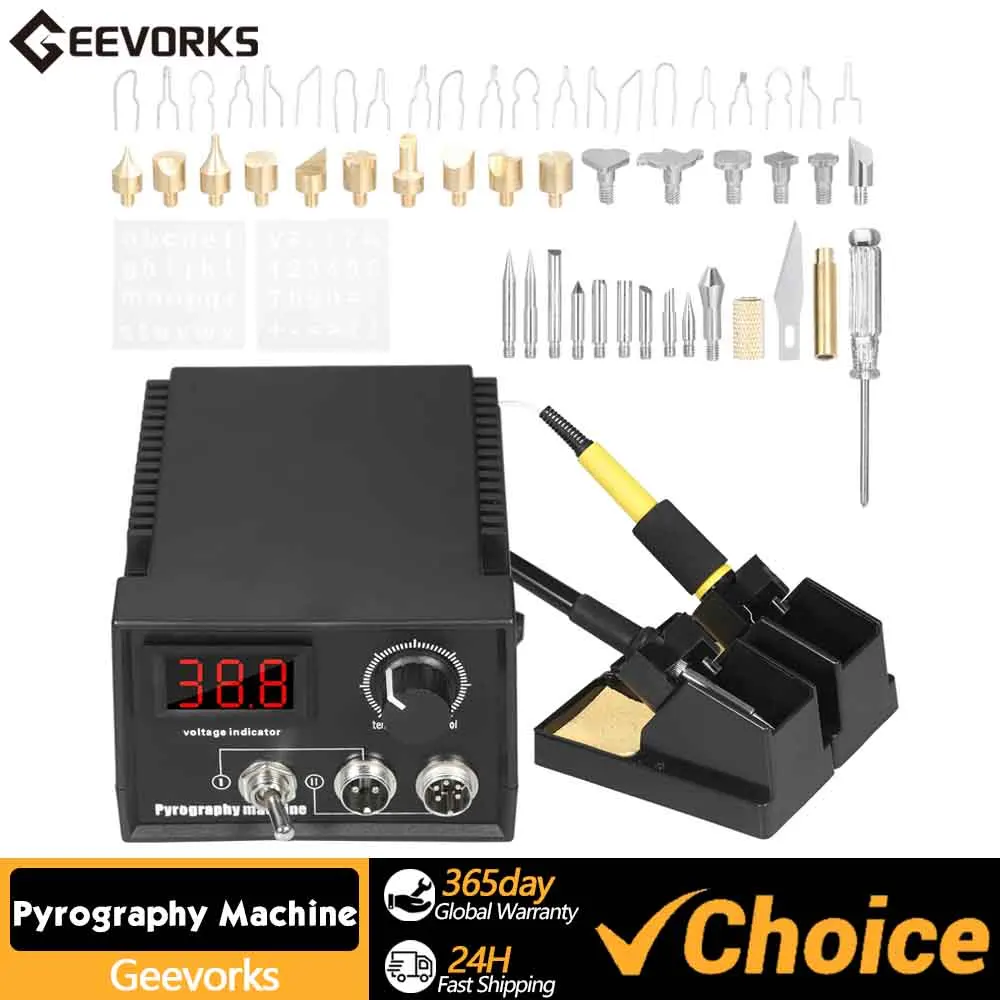 60W-220V-55-Piece-Woodburner-Pyrography-Wood-Leather-Burning-Tool-Kit ...