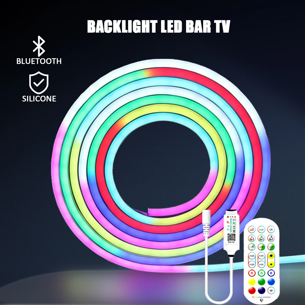 Tv-sets-Silicone-Light-Strip-tv-backlight-led-RGB-Colourful-Waterproof ...