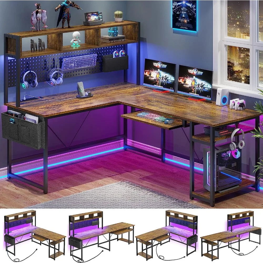 SEDETA-L-Shaped-Computer-Desk-Reversible-Corner-Desk-with-Power-Outlet ...