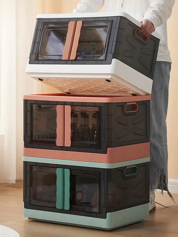 50cm-Large-Stackable-Plastic-Storage-Boxes-Folding-Storage-Box-With ...