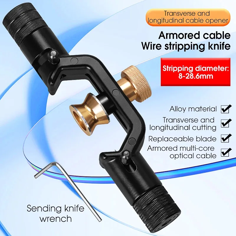 Wire Stripper ACS 2 Armored Cable Stripping Knife 8 28.6mm&4 10mm Fiber ...