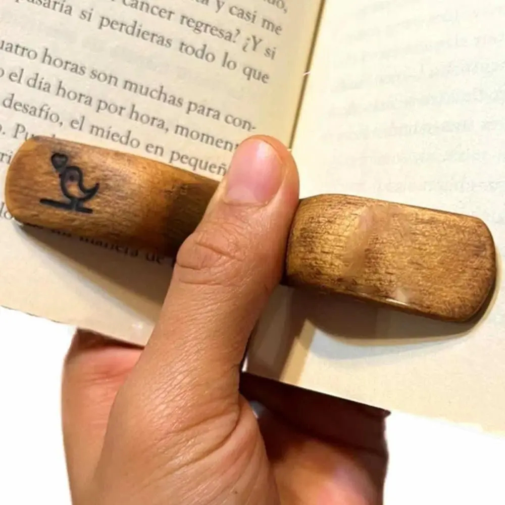 Wooden-Thumb-Bookmark-One-Hand-Reading-Thumb-Book-Support-Book-Page ...