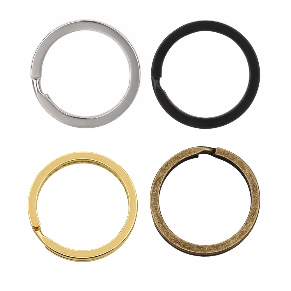 10-20PCS-Pack-20-25-28-30mm-Round-Key-Chains-Split-Ring-Never-Fade-Key ...