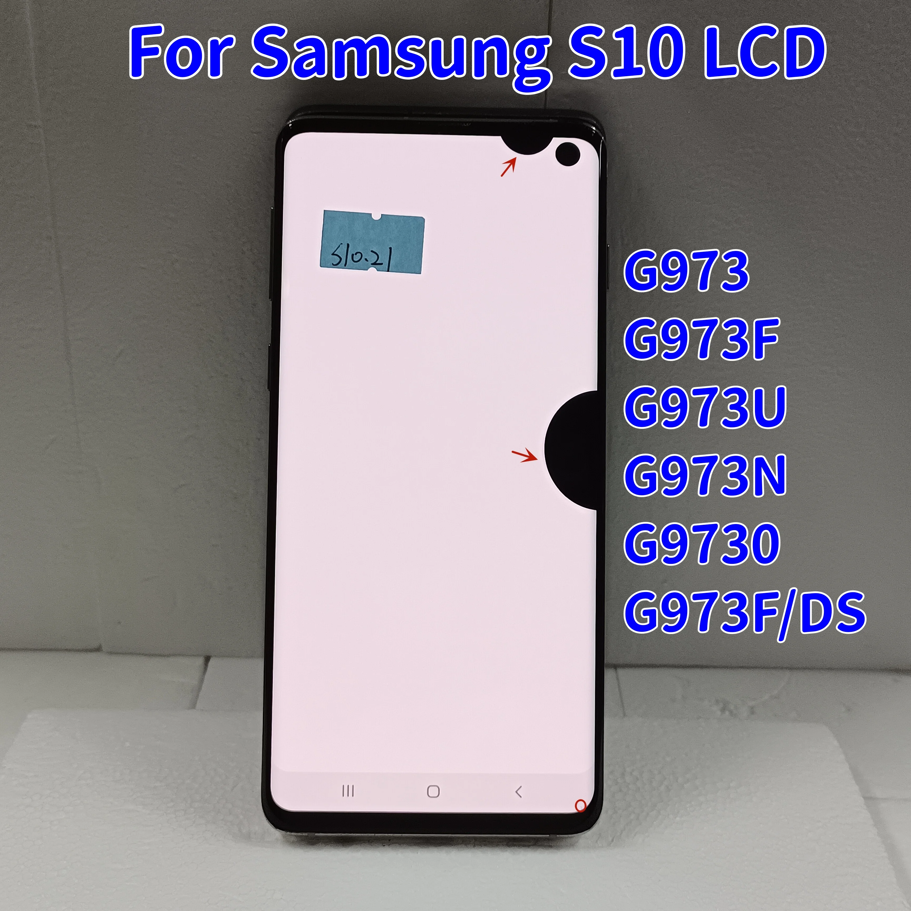 100-Test-Amoled-For-SAMSUNG-Galaxy-S10-G973F-DS-G973U-G973-SM-G973-LCD ...