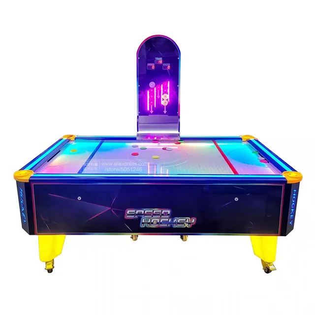 2 Players Adults Speed Air Hockey Table Indoor Game Hall Token Coin ...