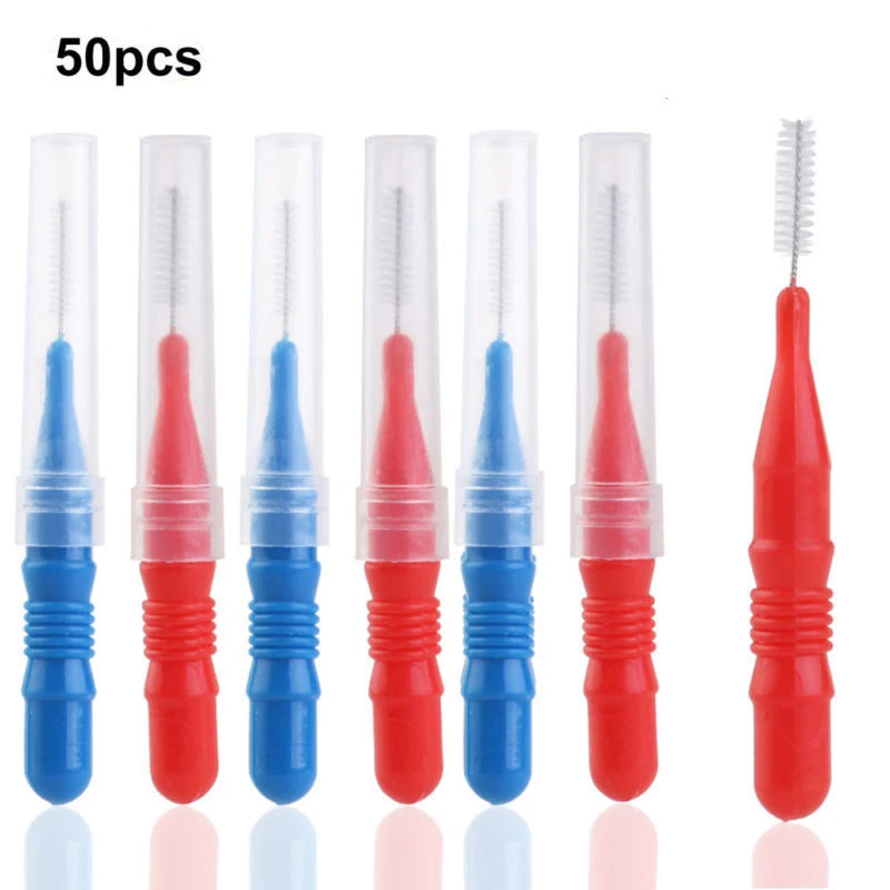 50pcs-Interdental-Brushes-Between-Teeth-Dental-Oral-Care-Interdental ...