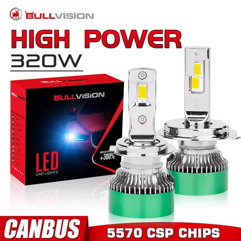 Bullvision-320W-H7-Led-Headlamp-H4-H11-H8-H9-Led-Canbus-Headlight-Bulbs ...