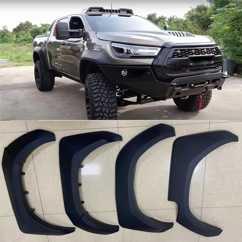 Guardabarros-negro-para-coche-Toyota-Hilux-Revo-Rocco-piezas-exteriores ...