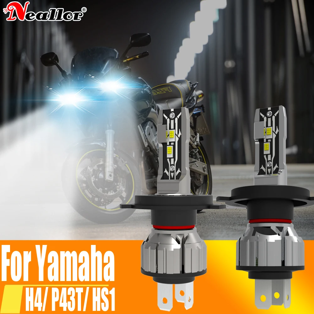 Luces-Led-H4-para-motocicleta-faro-Canbus-P43T-HS1-HB2-9003-Bombilla ...