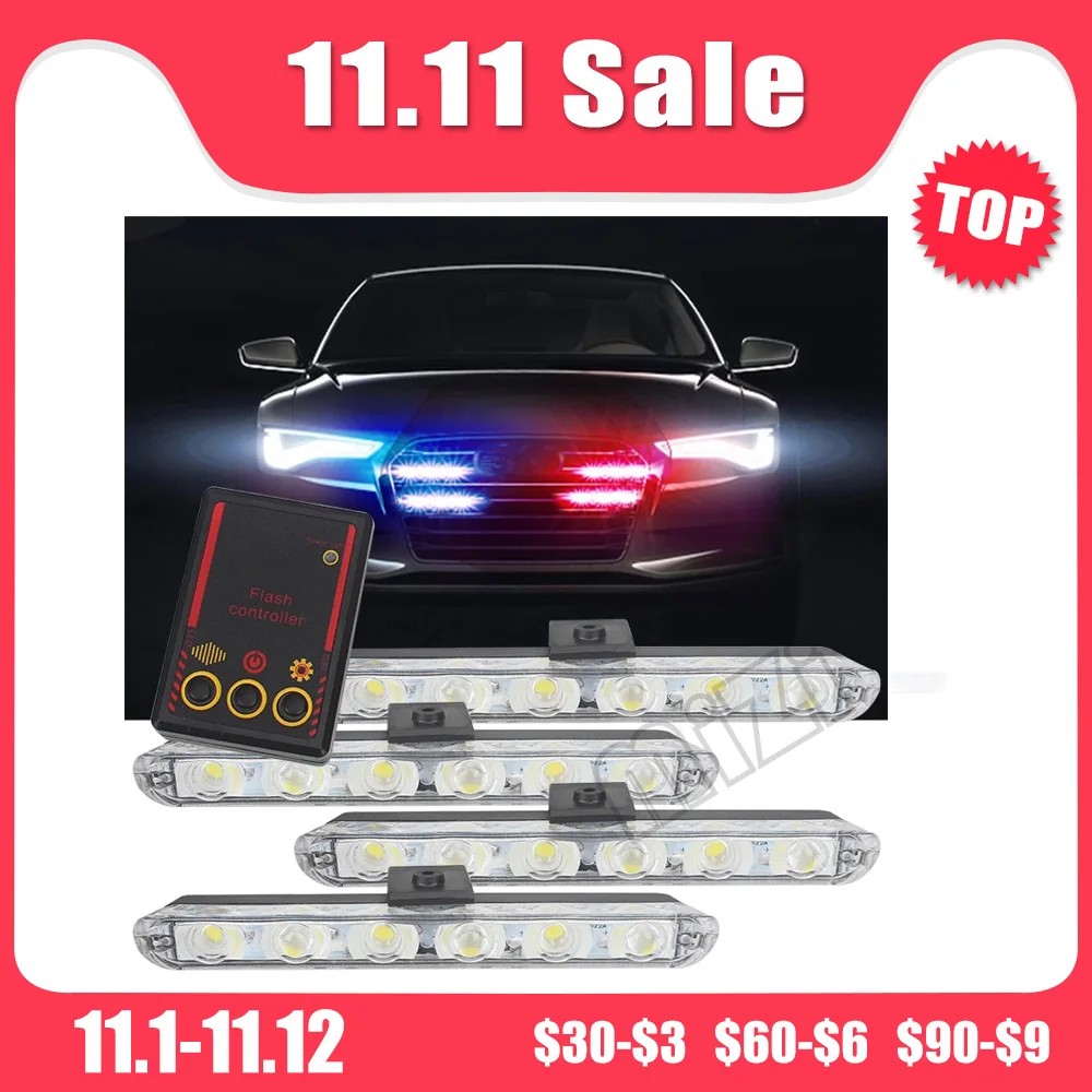 4x6LEDS Stroboscopes Fso Flashlight Police Lights Strobe Lights LED ...