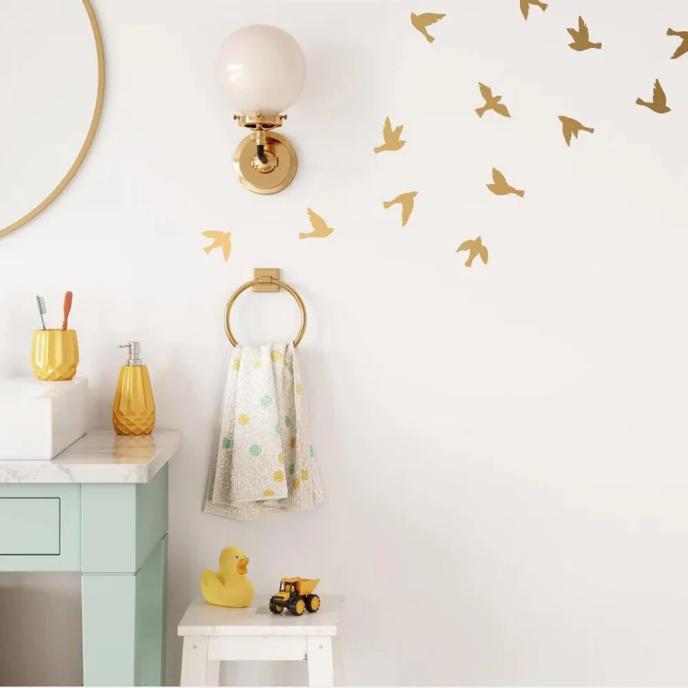 33Pcs-Birds-Wall-Sticker-Bathroom-Showeroom-Animal-Flying-Bird-Jungle ...